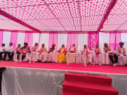 Inauguration of the arch gate of Shyam Mandir Dham in Ringas | रींगस ...