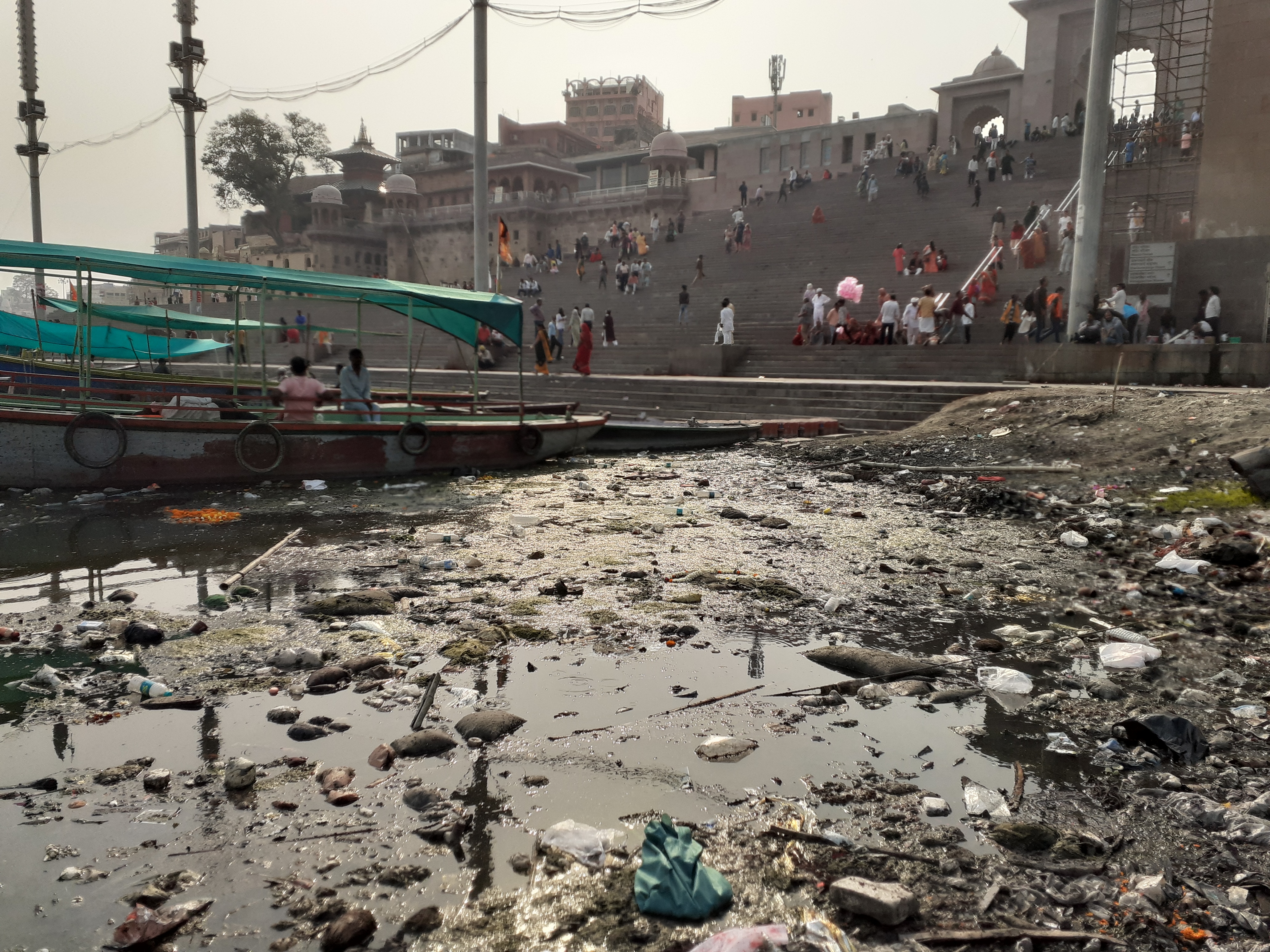 Dirt in front of Kashi Vishwanath Dham 'Ganga Dwar'