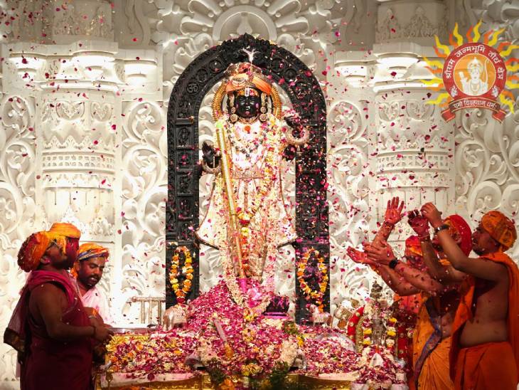 Two-day Holi celebrations at Ramlala's court.Ayodhya. Ramlala ...
