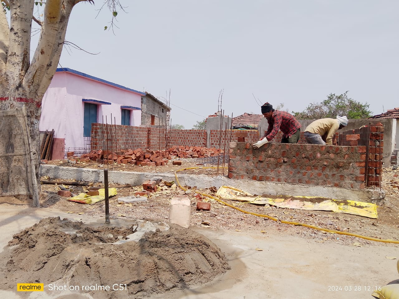 Community building construction in Himmatpura | हिम्मतपुरा में सामुदिक ...