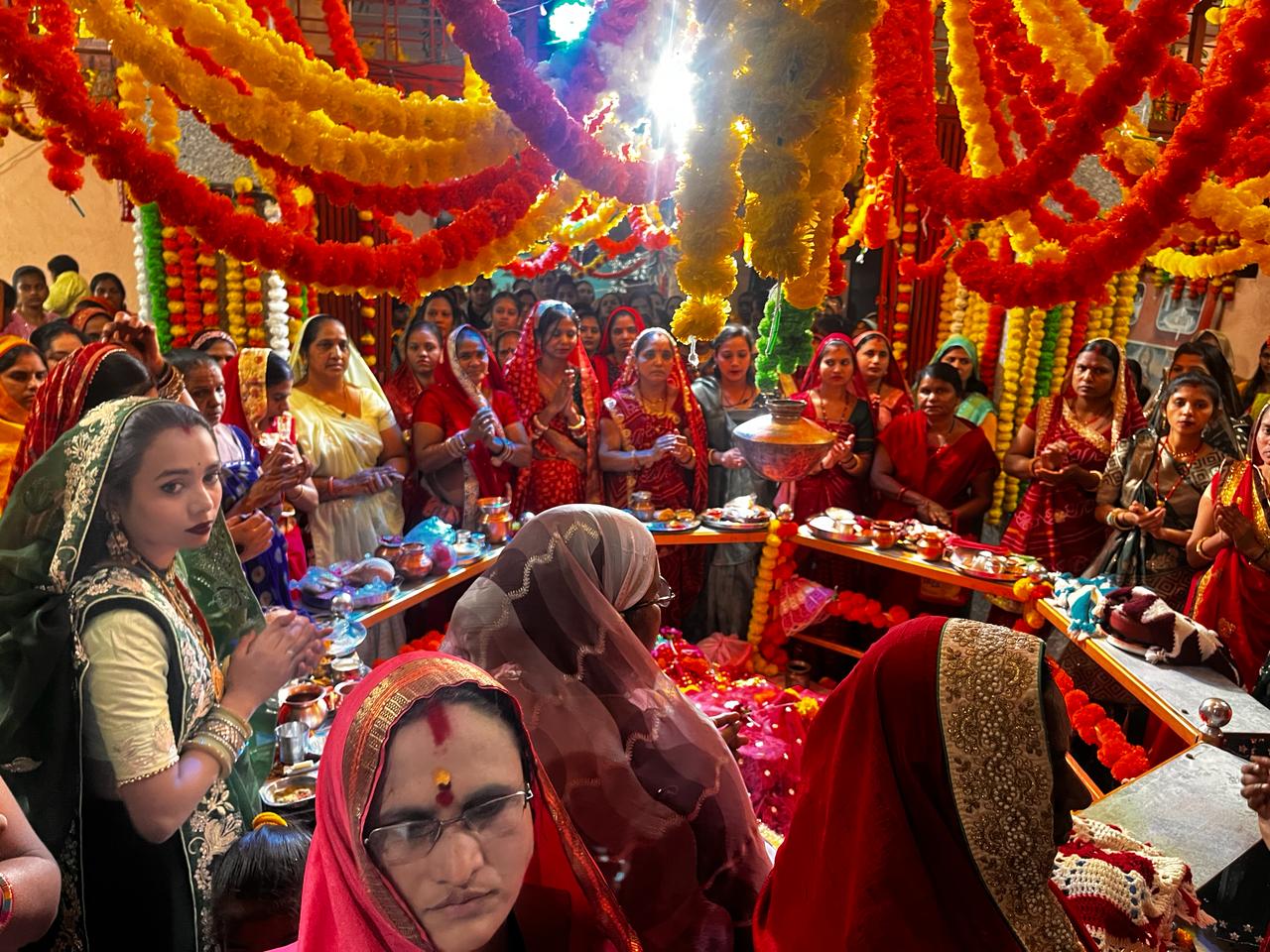 A procession was taken out from the temple after offering offerings to ...