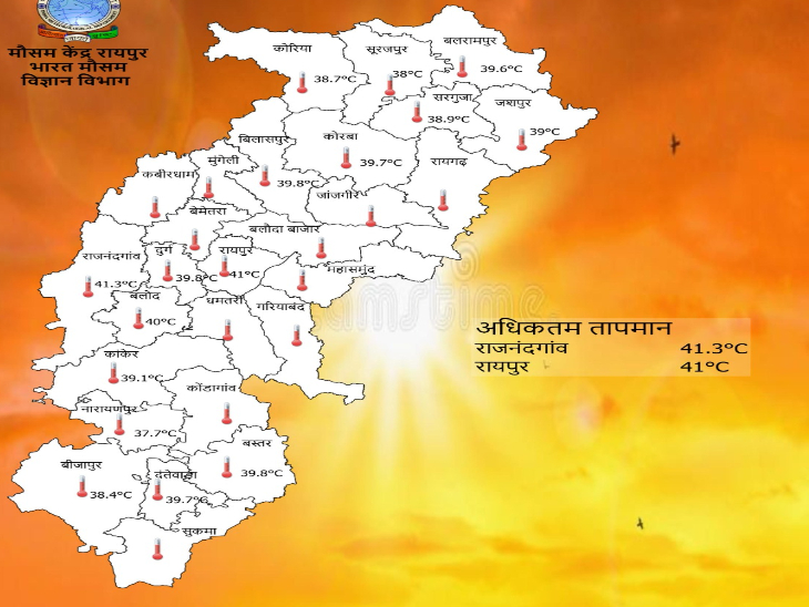 Chhattisgarh Weather Update; Raipur Rajnandgaon Temperature - Rainfall ...