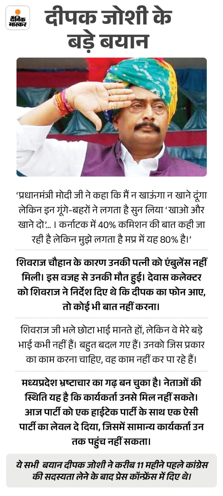 Madhya Pradesh Politics; Congress Deepak Joshi Vs Narottam Mishra VD ...