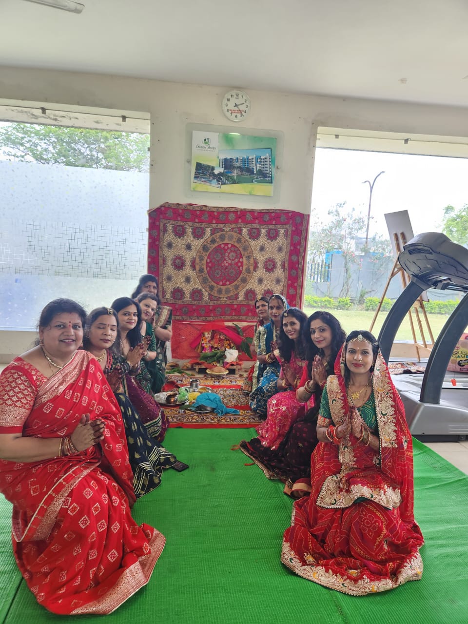 Gangaur celebrated in Pooja Green Acres Colony Bhopal