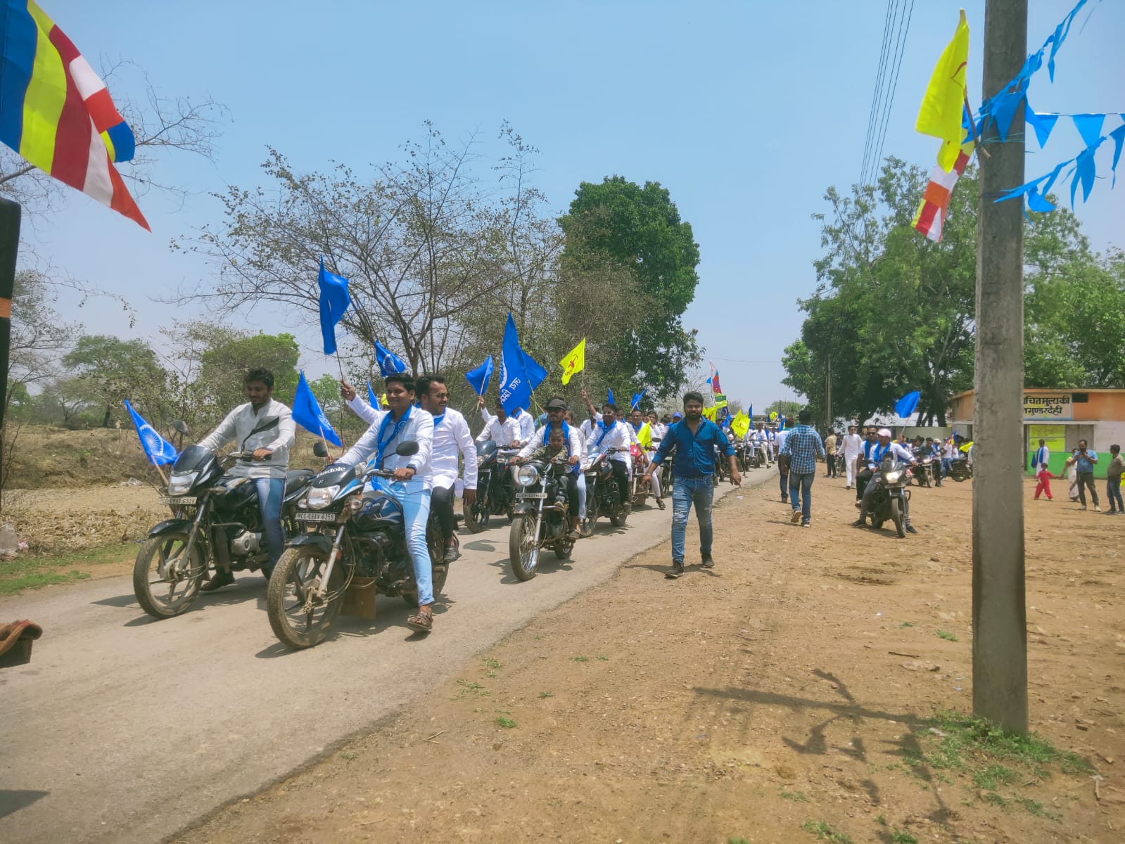 Bike rally taken out with pomp and show on Ambedkar Jayanti | अंबेडकर ...