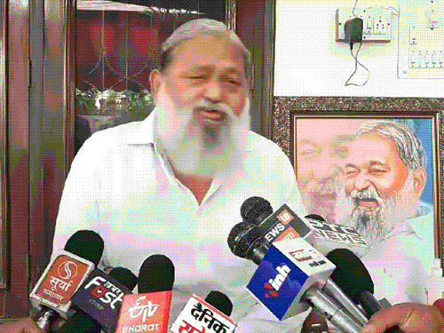 Former Haryana Cabinet Minister Anil Vij on Congress candidate Varun ...