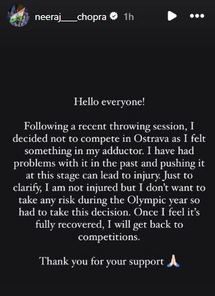 Neeraj Chopra Injury | Paris Olympics Javelin Thrower Neeraj Injury ...