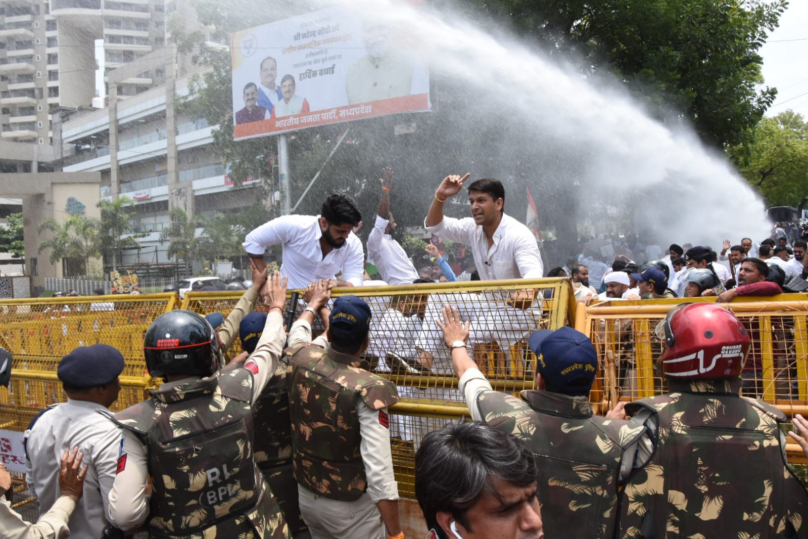 Madhya Pradesh Youth Congress protests against nursing scam