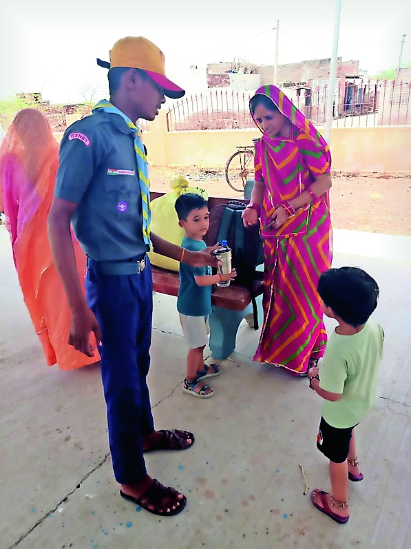 Scout guides are also engaged in service work during summer vacation