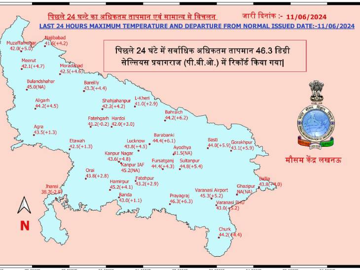 Strong sunshine in Ayodhya. The temperature has reached 43 degrees ...