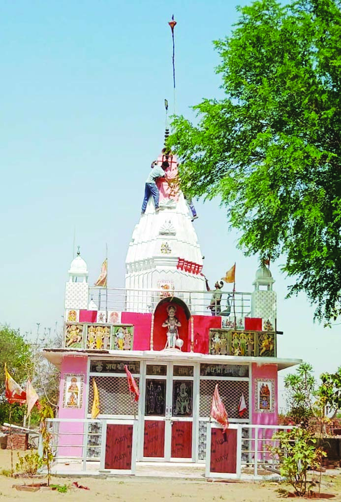 The construction of Ichchhapurna temple in Bewad is in its final stage