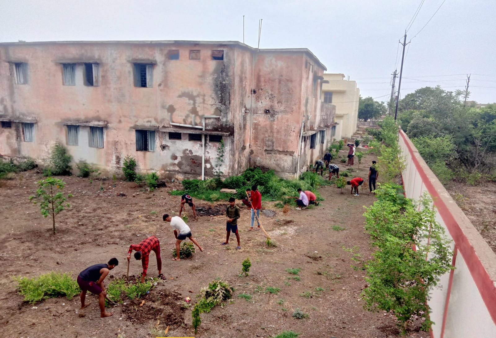 Construction of soak pit for water conservation