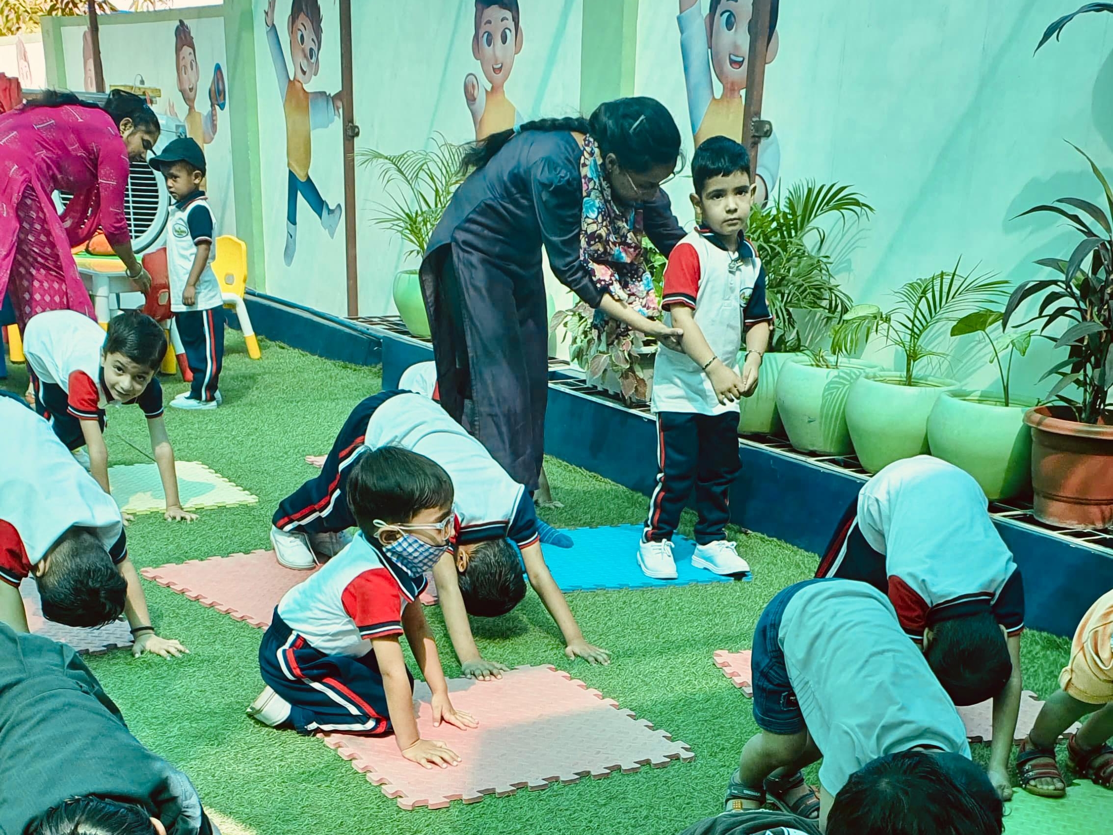 International Yoga Day celebrated at Gyandhara International Pre-School ...
