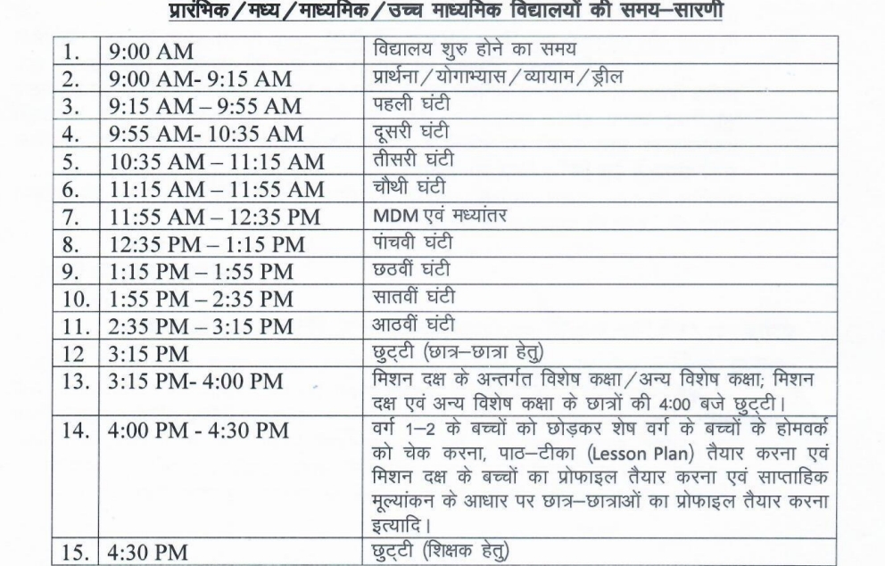 new time table released for government schools in bihar | बिहार के ...