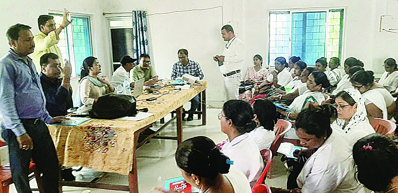 The program was organized in the Ambedkar Auditorium of Bariyarpur ...