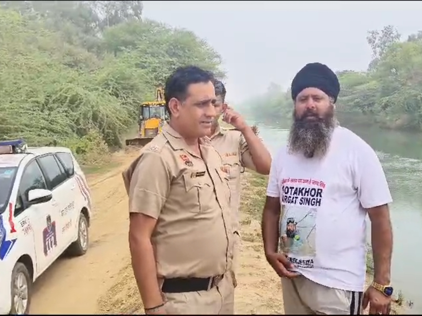 Kurukshetra village Kirmich bridge Narwana branch canal young man's ...