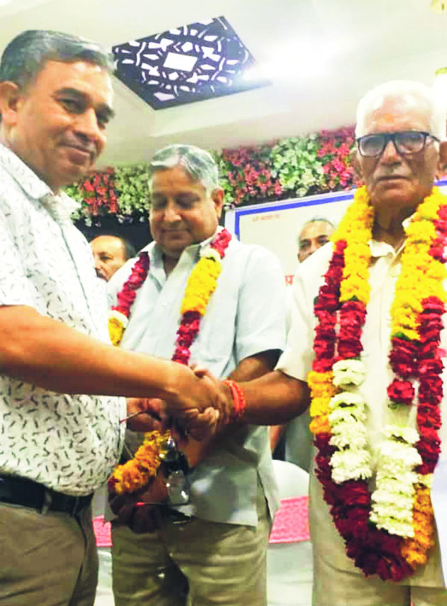 Kesar Singh Palawat became the newly elected president of Charan Seva ...