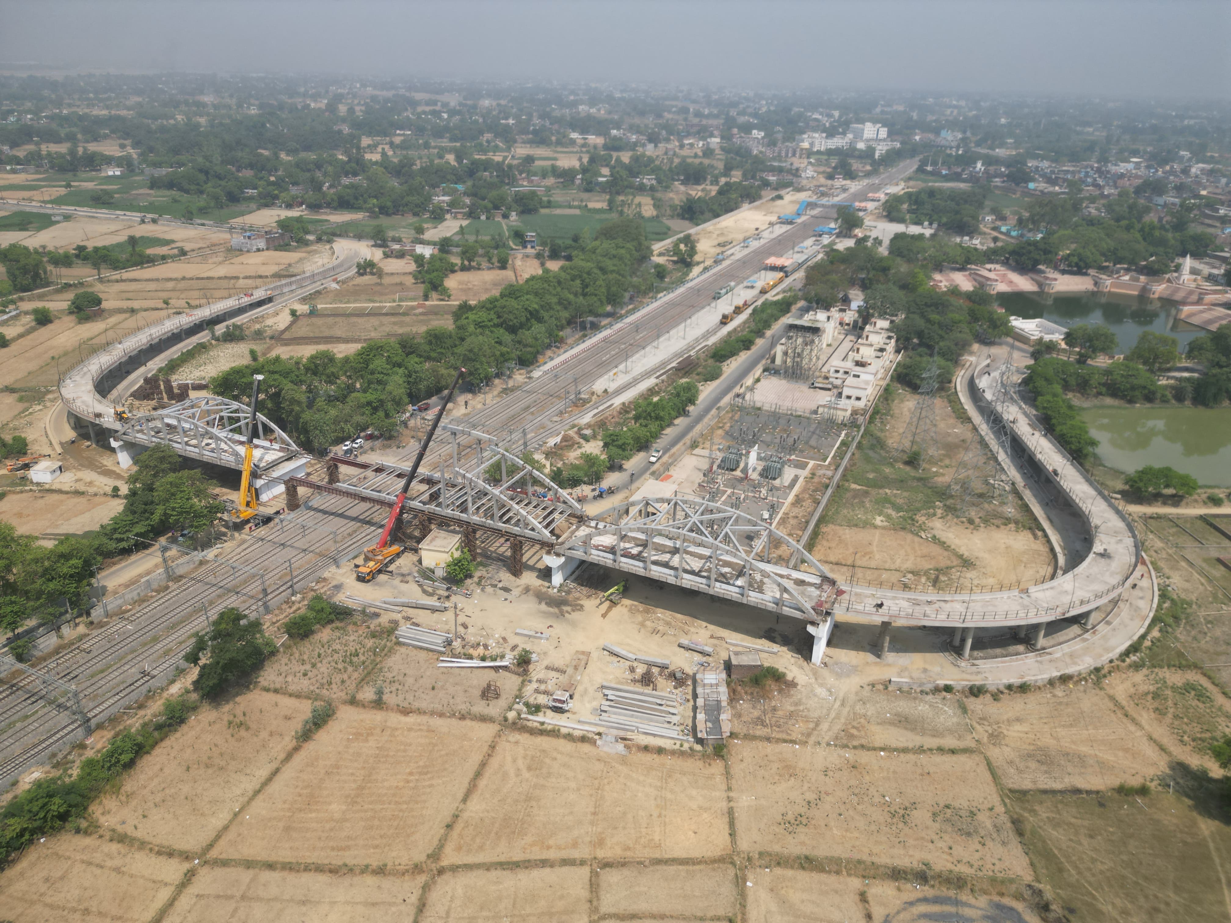 Construction of eight over bridges is going on in Ayodhya