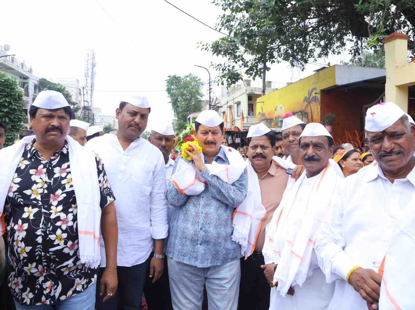 In Indore, the All Marathi Speaking Association took out a Dindi Yatra ...
