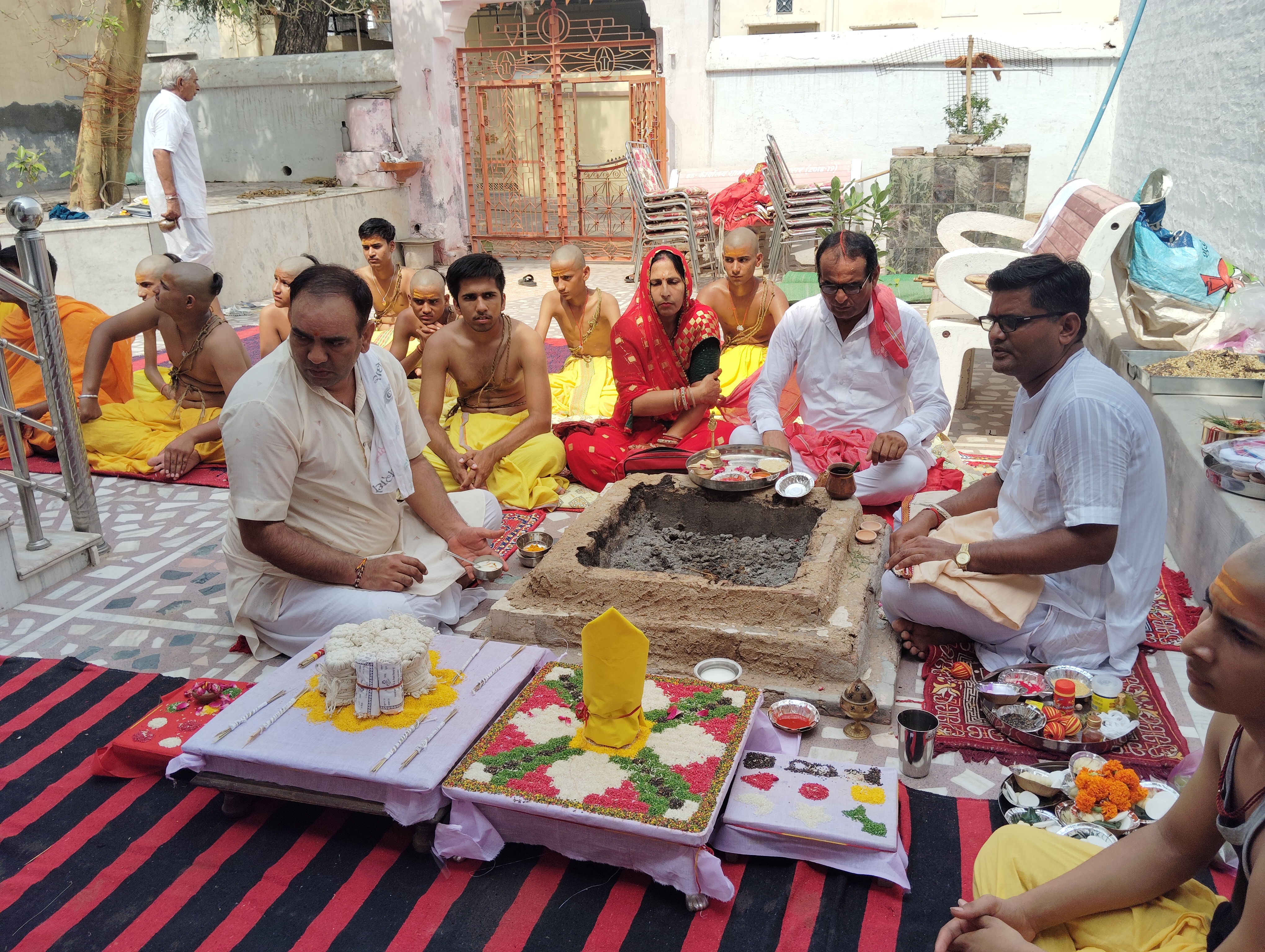 In Sanskrit school, the Upanayan ceremony of 11 boys was performed with ...