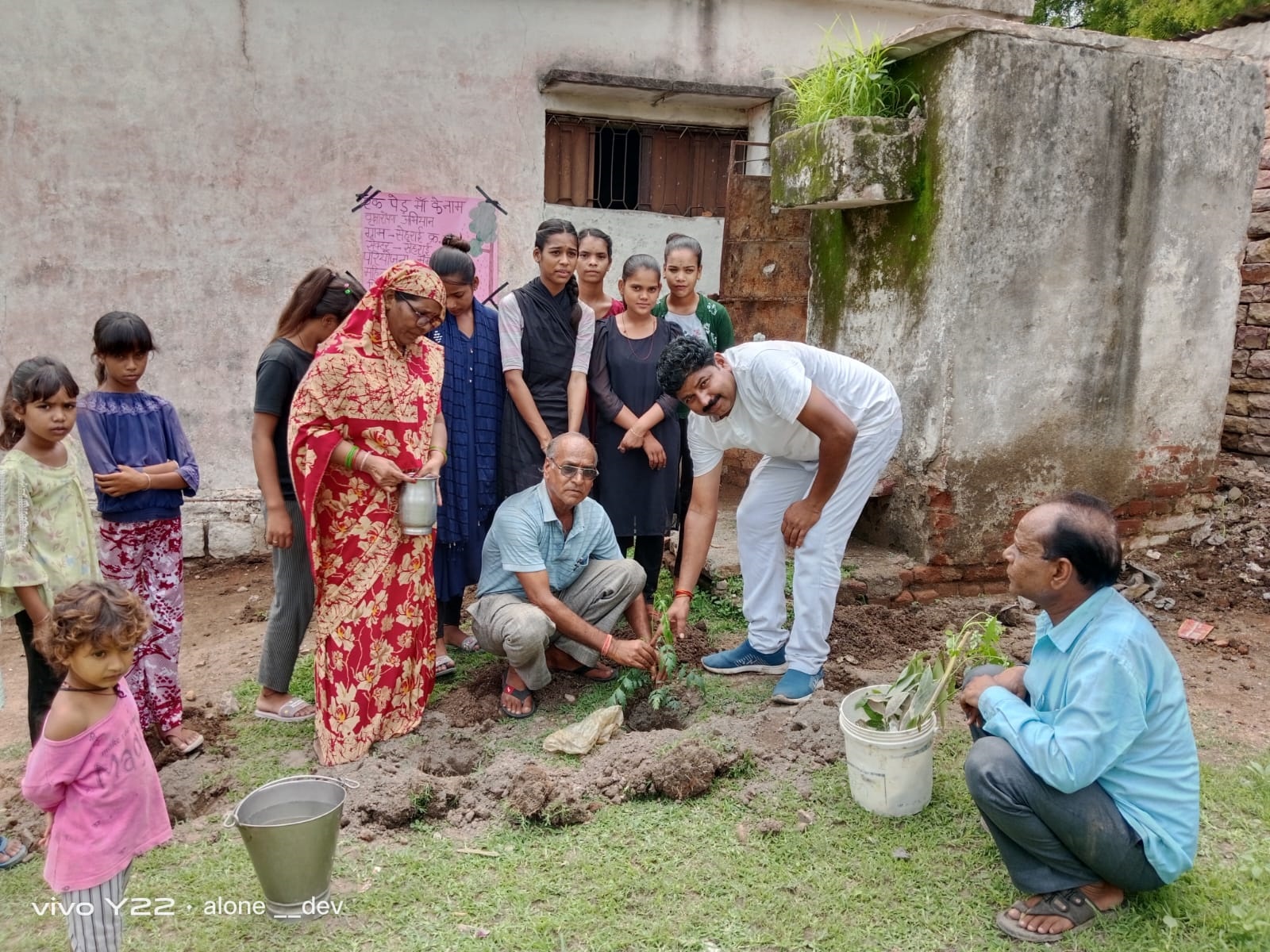 Shady and fruit bearing plants planted in Anganwadi premises ...