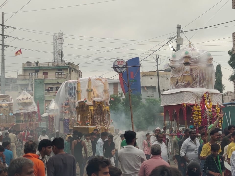 Tajias were taken out at different places in Pithampur