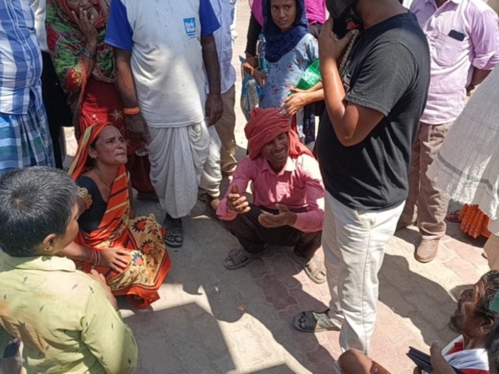 A tractor trolley hit a bike rider in Bahraich