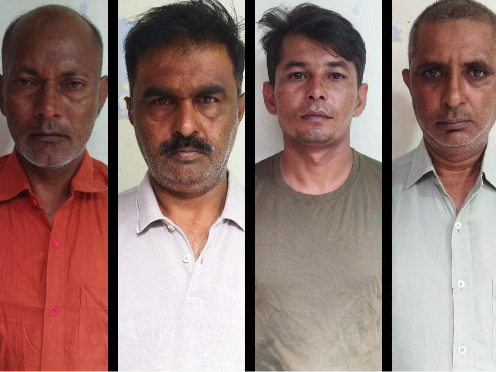 Four gang members arrested along with weapons, used to come from Uttar ...