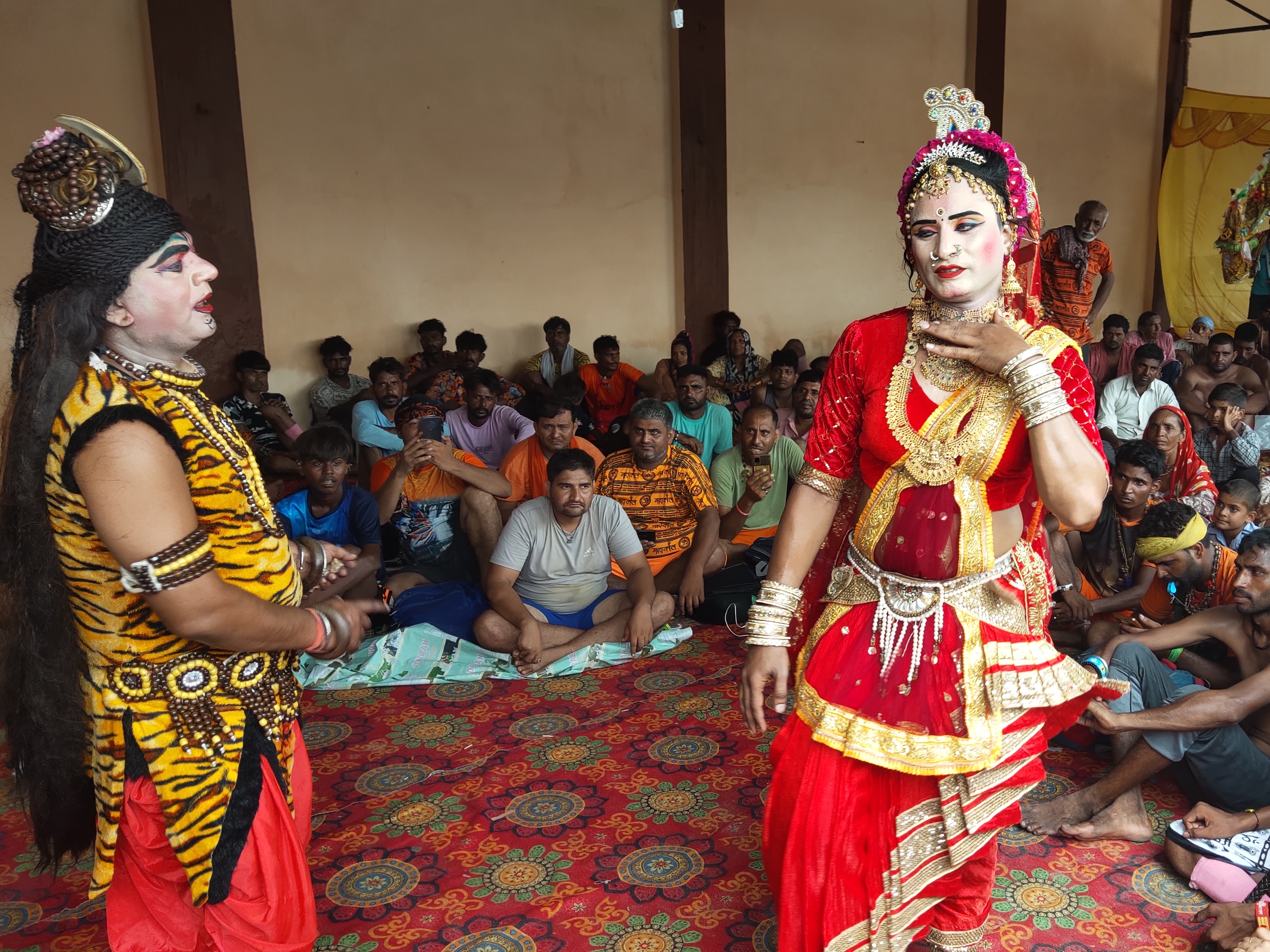 Panipat Sanauli Kanwadia Camp- Bhole Baba songs Shiv Parvati dance ...