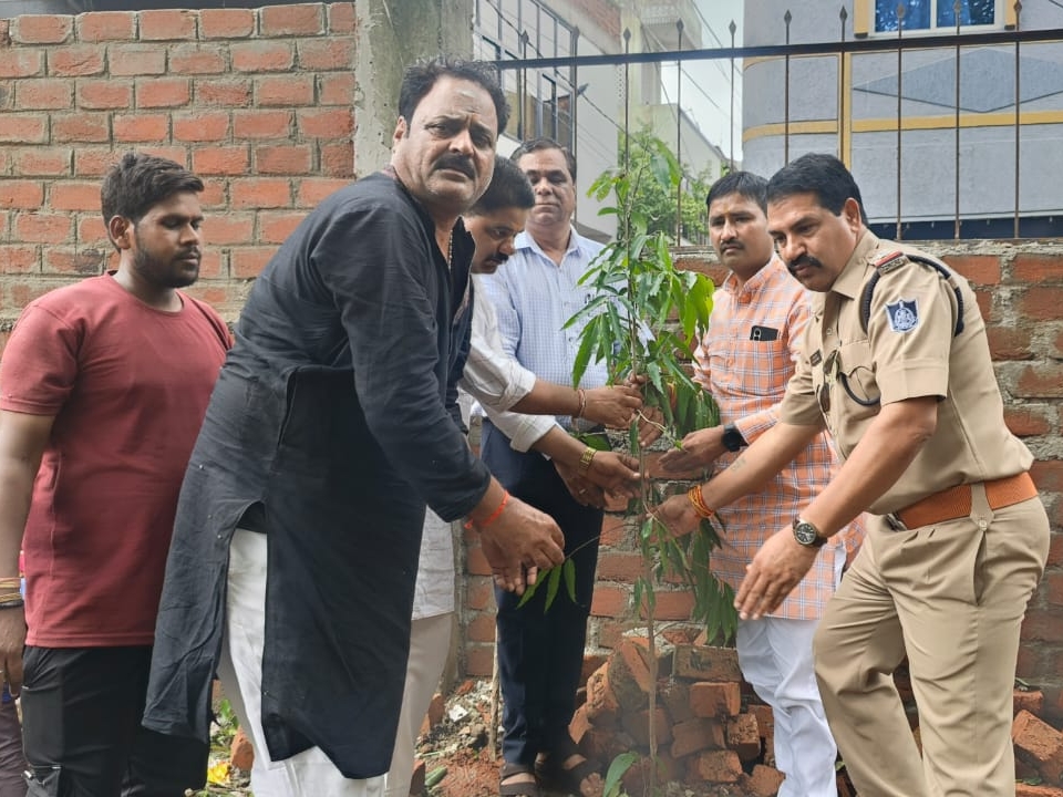 Plantation in Murlinagar Durga Temple premises of Berasia Road