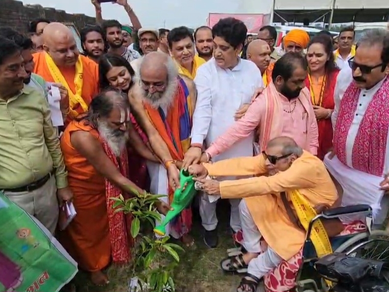 Tree plantation at Kalki Dham in Sambhal