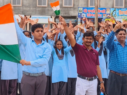 Tiranga Yatra taken out in Balesar