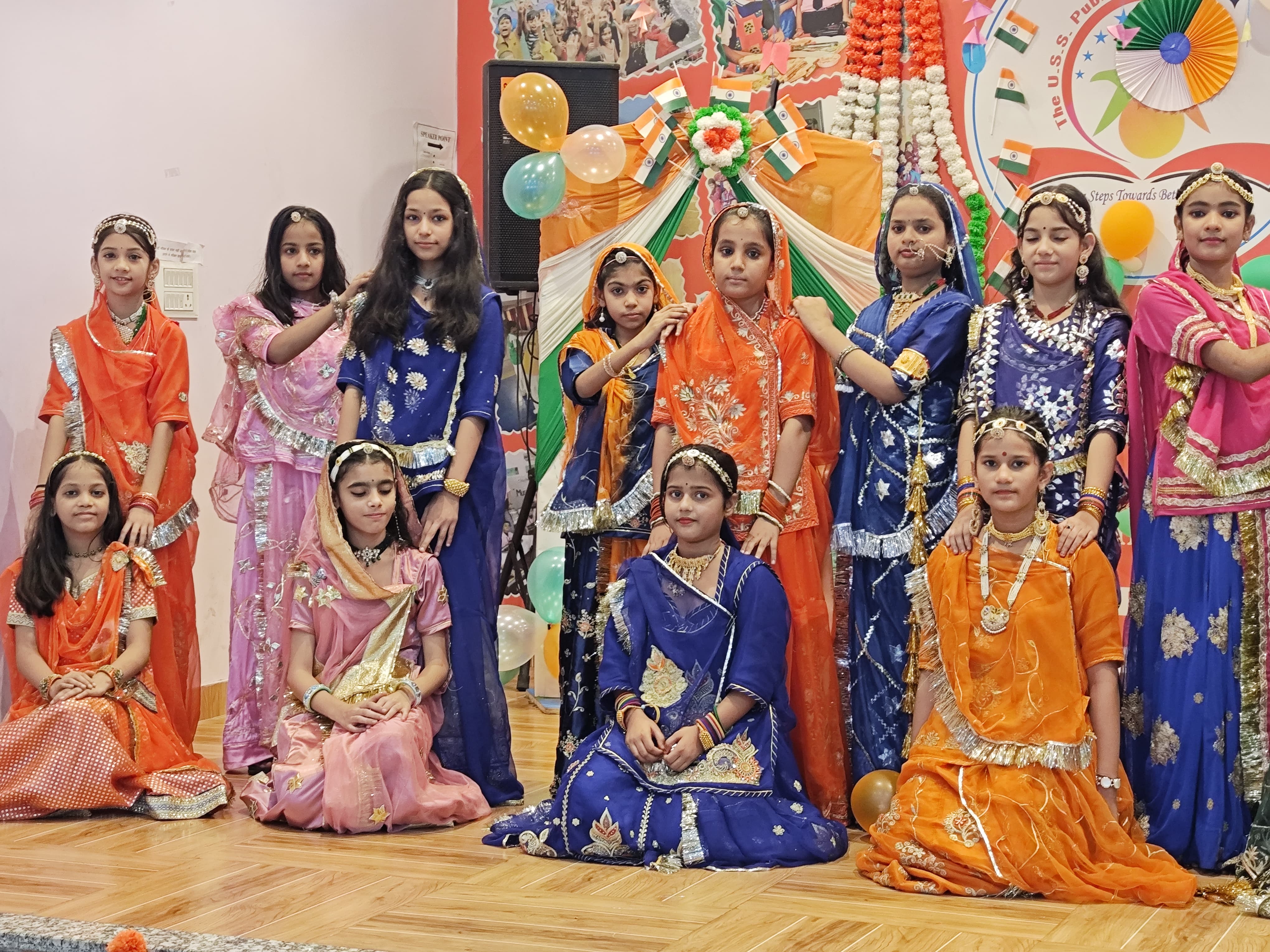Students took out a tricolor march in The USS Public School