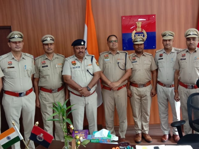 Nuh Police 10 ASI become SI SP promotion star putting congratulated DSP ...