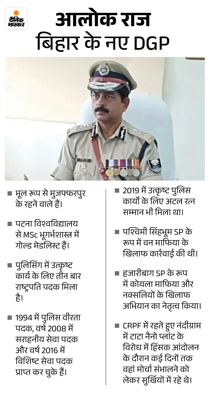 Alok Raj appointed as the new DGP of Bihar | बिहार के नए DGP बने आलोक ...