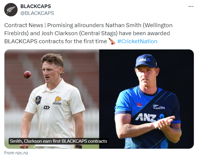 new zealand cricket update central contracts; nathan smith | josh ...