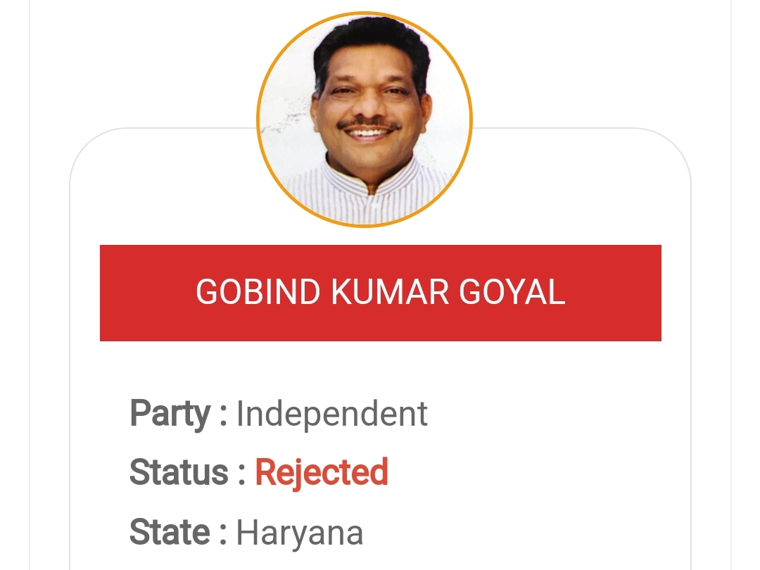 Fatehabad Govind Kanda nomination rejected | फतेहाबाद में गोविंद कांडा ...