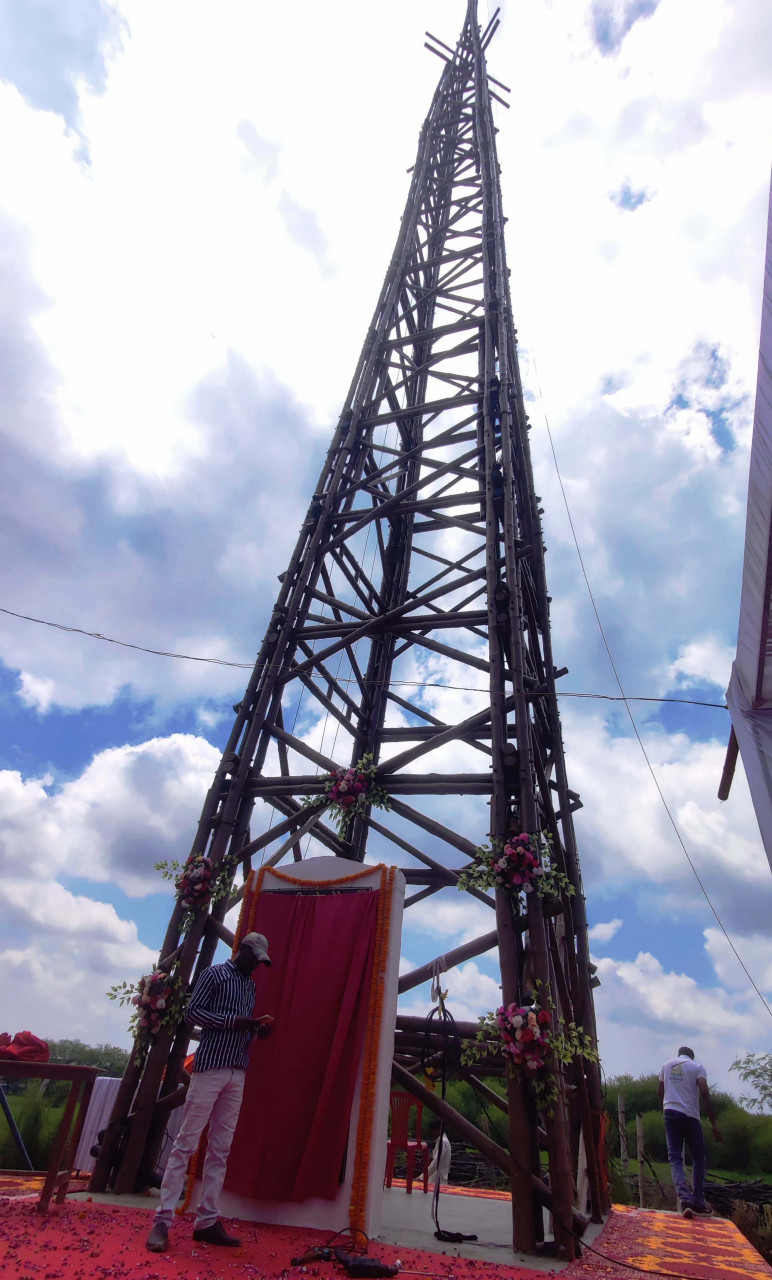 World's tallest bamboo tower in Chhattisgarh | छत्तीसगढ़ में विश्व का ...