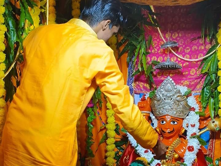 Tableau of Ksheer Sagar decorated in the ancient Shiva temple