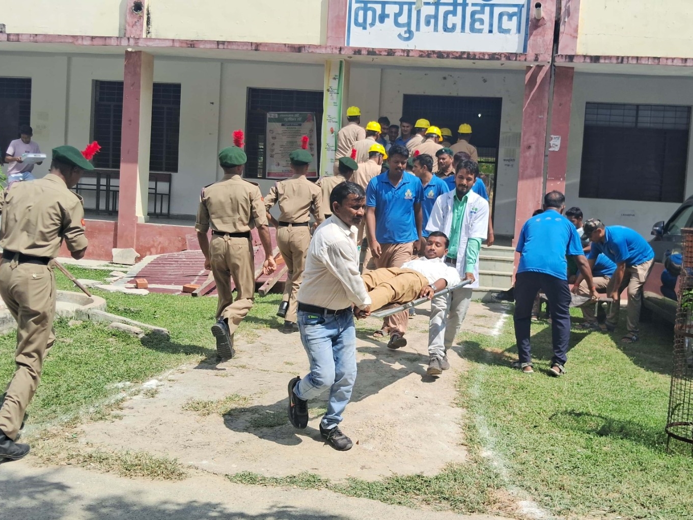 GIC school building collapsed due to earthquake in Sitapur