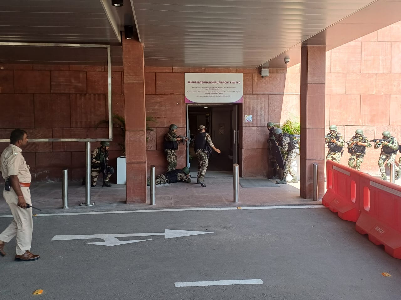 Mock drill of terrorist attack at Jaipur airport