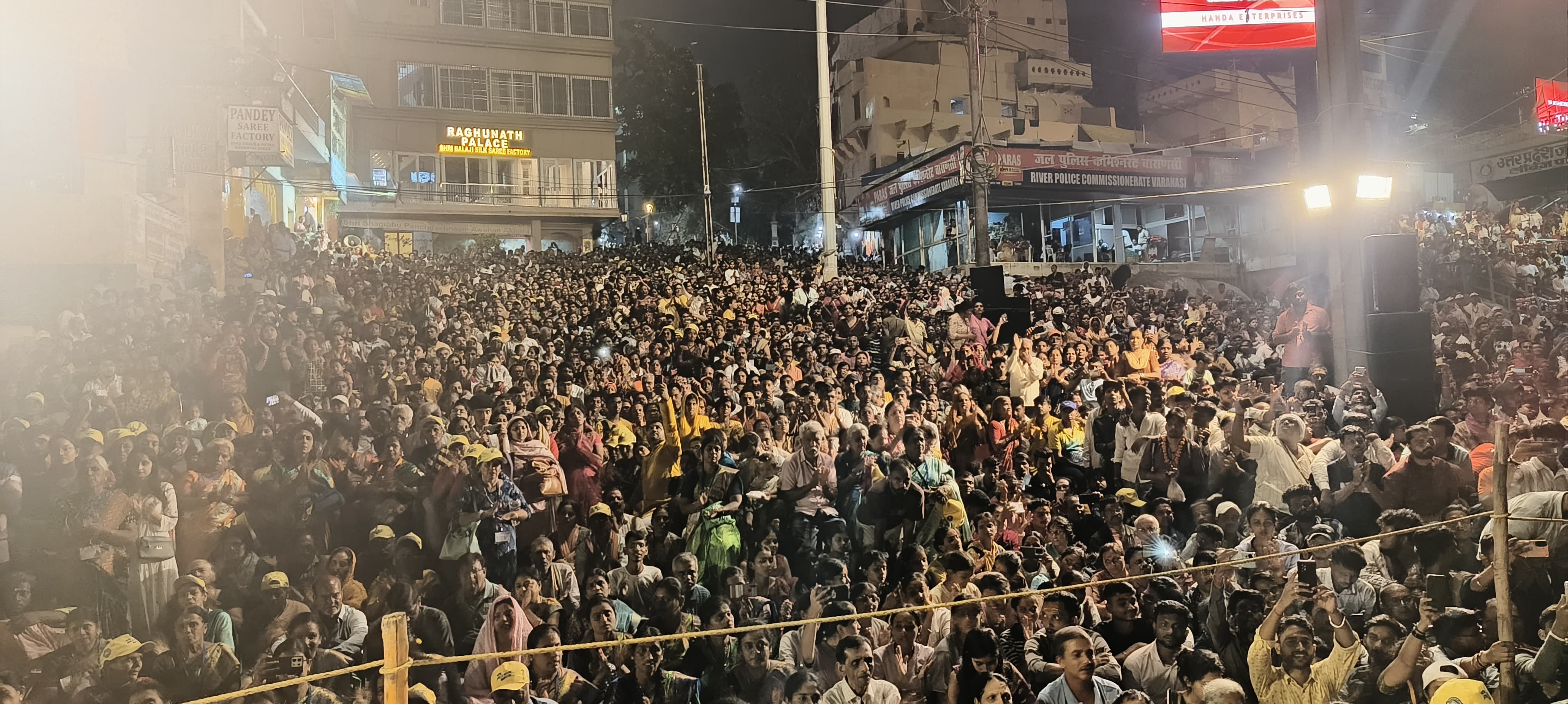 Ganga Aarti was performed at the designated spot at Dashashwamedh Ghat