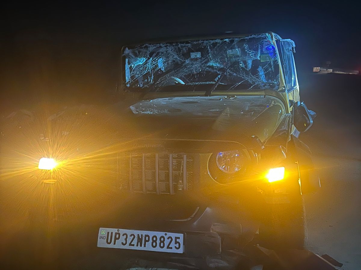 A family returning from Neem Karoli met with an accident in Bilaspur