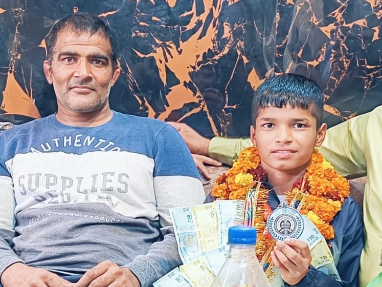 Sameer Pahalwan got a warm welcome on his return to the village