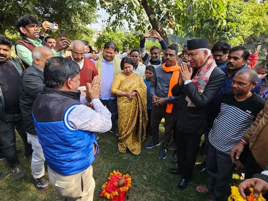 MLA Neeraj Bora laid the foundation stone of the community center ...