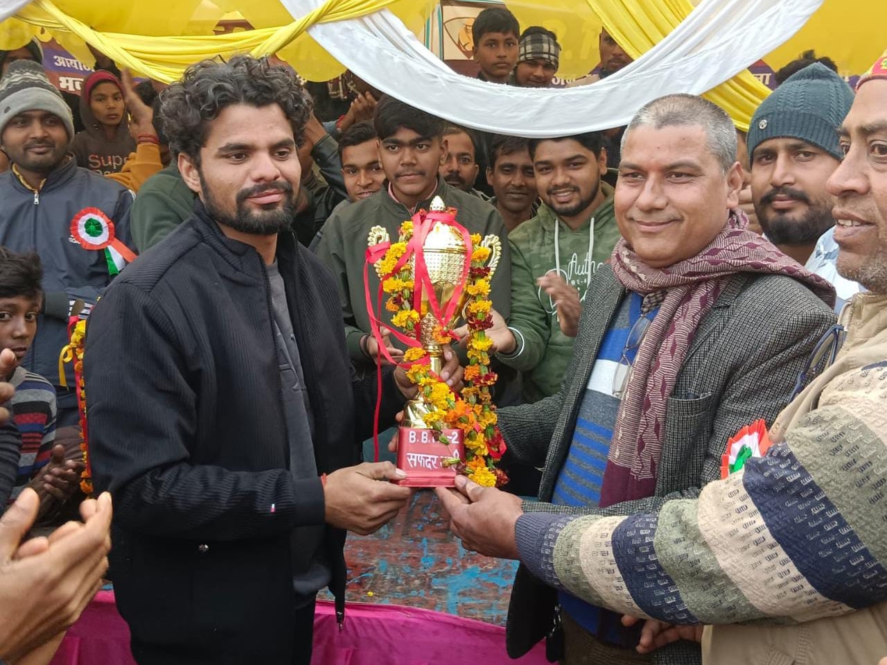 Exciting final of BBPL cricket tournament Jairam Baba 11 won the title ...