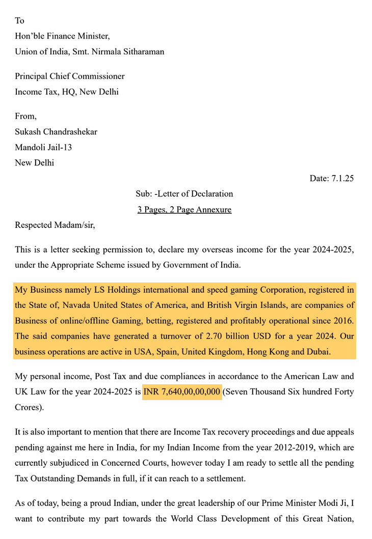 How jailed Sukesh earned Rs 7000 crores Jail staff receives Rs 1.5 ...