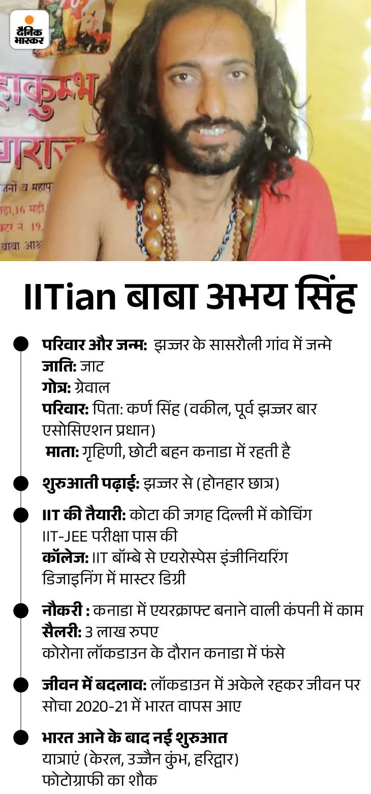 Mahakumbh IIT Baba Abhay Singh On Family; Juna Akhada Sadhu| Aerospace Engineering | हरियाणा का ...