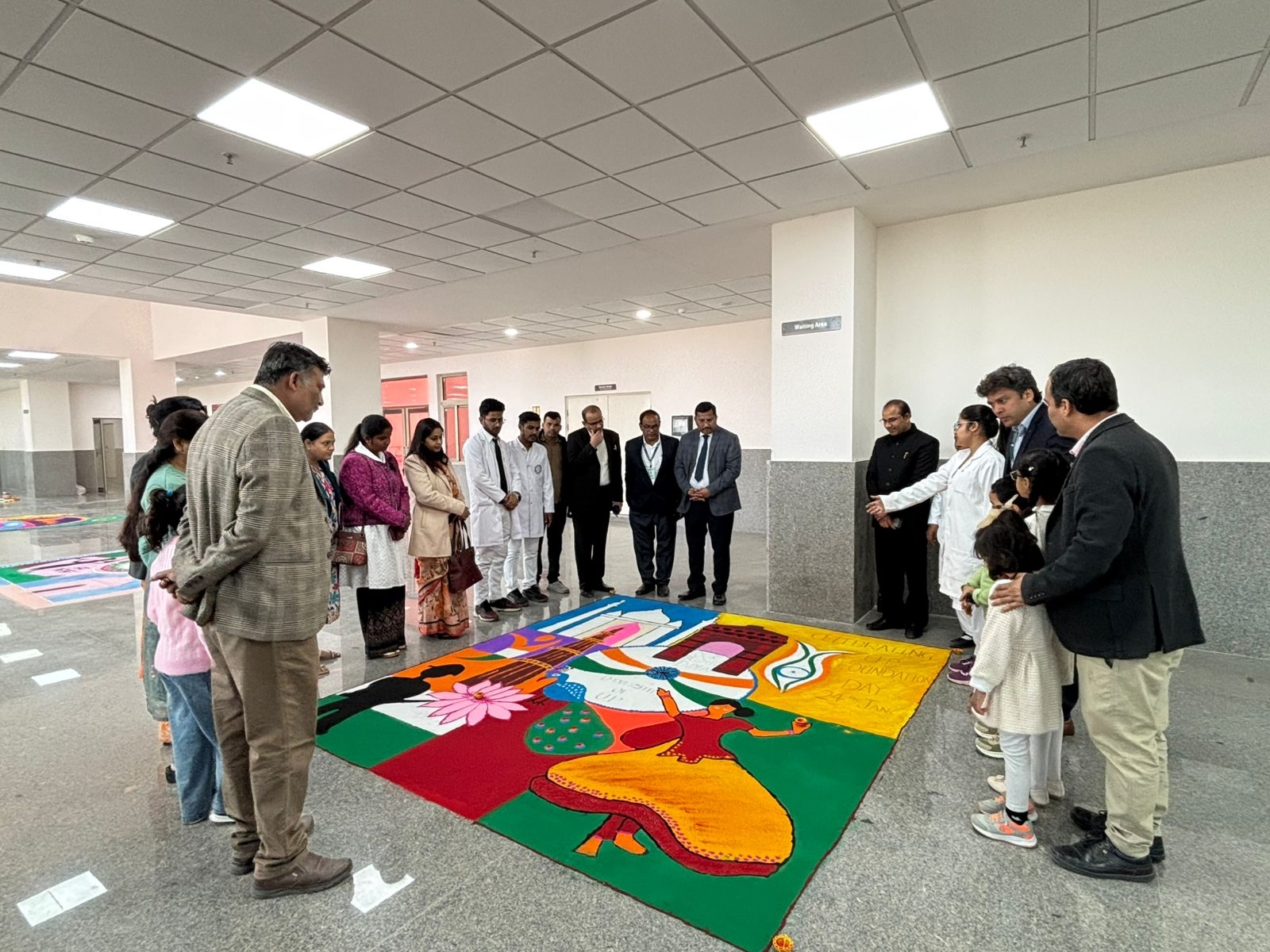 Team B won the rangoli competition