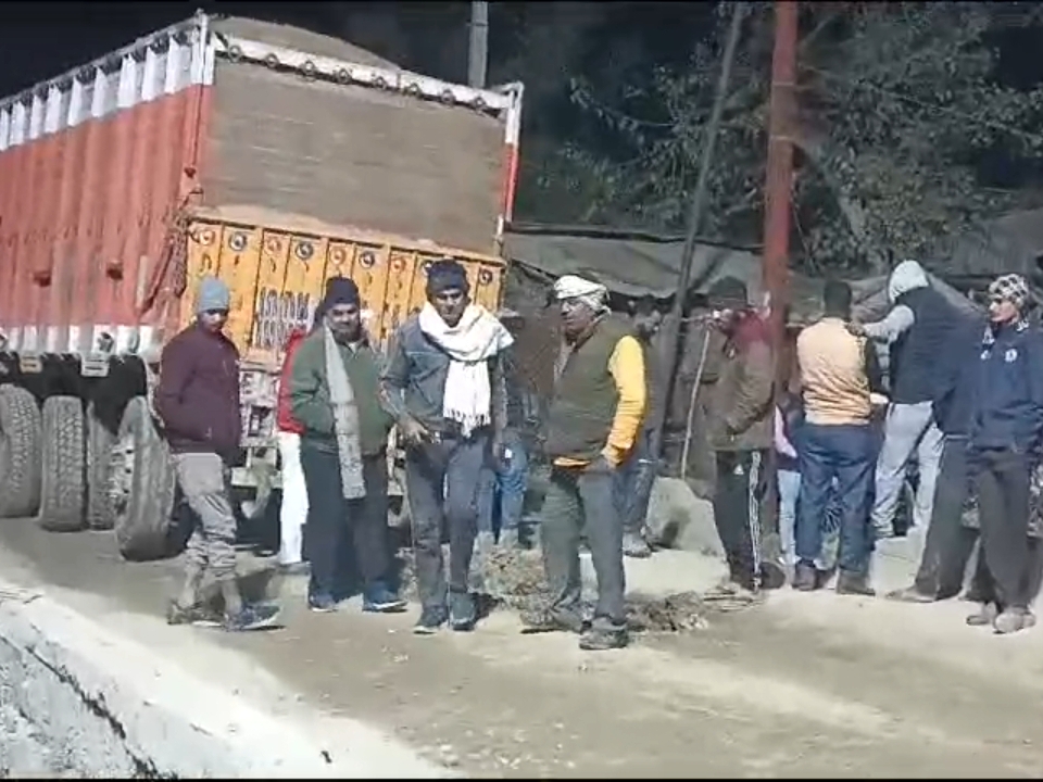 Bridge broken due to overloaded trucks